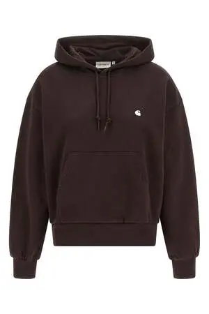 Carhartt Work In Progress Hooded Sweatshirt Embroidered Logo Detail - Brown