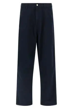 Carhartt Work In Progress Trousers With Logo Patch - Blue