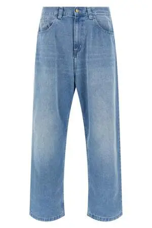 Carhartt Work In Progress Jeans With Logo Patch - Light Blue