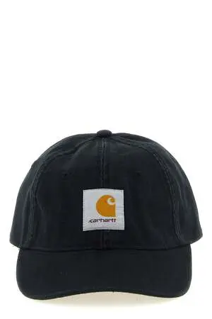 Carhartt Work In Progress Cap With Woven Logo Patch Black