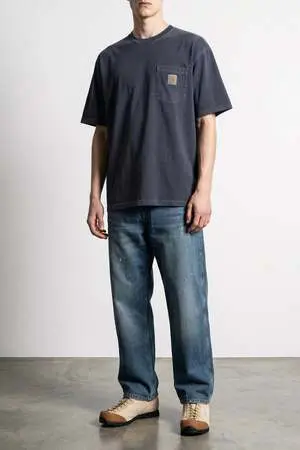 Carhartt Work In Progress T-shirt With Chest Pocket - Blue