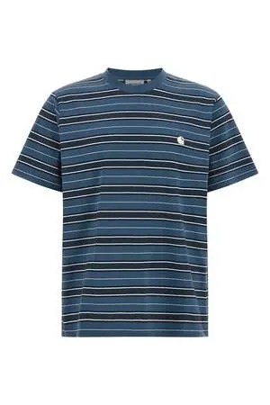 Carhartt Work In Progress T-shirt With Striped Pattern - Blue