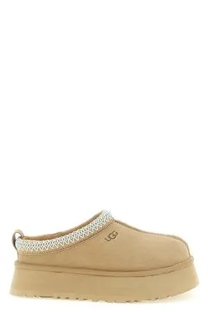 UGG Suede Sabot With Platform Sole - Beige
