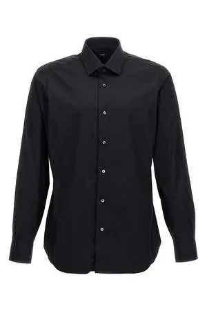 BARBA NAPOLI Natural Stretch' Shirt - Black