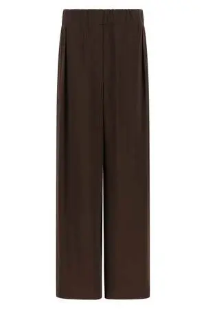 JIL SANDER Fluid Viscose Trousers - Brown