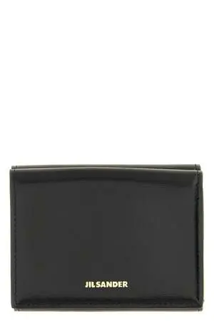JIL SANDER Mini Leather Wallet - Black