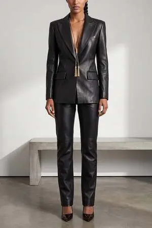 Balmain Leather Blazer