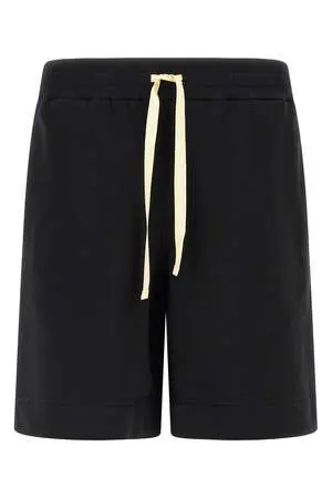 JIL SANDER Bermuda 'embroidered Logo - Black