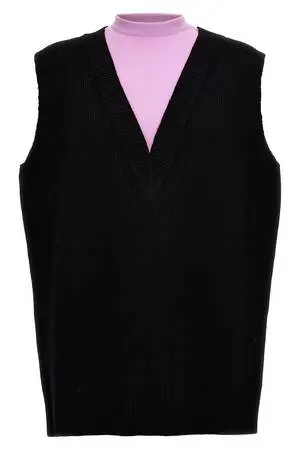 JIL SANDER Vest 'v-neck With Insert