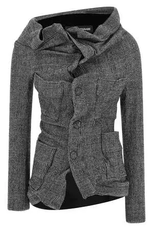 Junya Watanabe Deconstructed Asymmetric Blazer - Gray