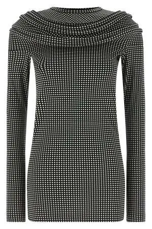 Junya Watanabe Dress With Draped Neckline - White/black