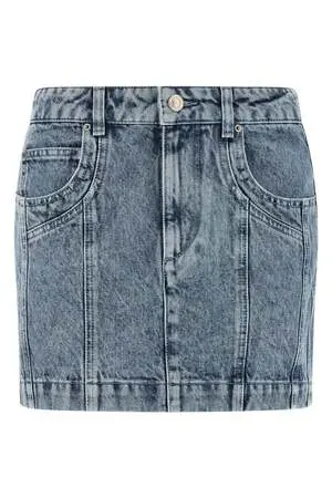 MARANT ETOILE Juana' Denim Skirt - Light Blue
