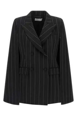 FEDERICA BONIFACI Pinstripe 'tuxedo' Cape