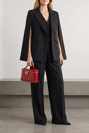 FEDERICA BONIFACI Pinstripe 'tuxedo' Cape