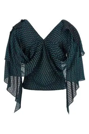 KIKO KOSTADINOV Blouse With Cascading Draped Sleeves