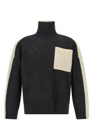 J.W.ANDERSON J. W.anderson 'two Tone Patch Pocket' Sweater - Gray