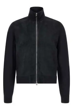 TOM FORD Two-material Cardigan - Blue