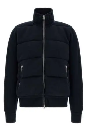 TOM FORD Knit Jacket With Quilted Panel - Blue