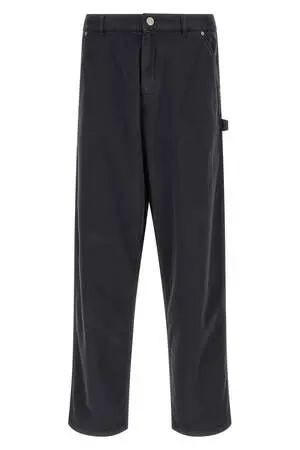 Moncler Cargo Trousers With Logo Detail - Blue