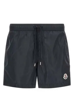 Moncler Logo Patch Swim Shorts - Blue