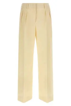 Moncler Tailored Trousers With Front Pleats - Beige