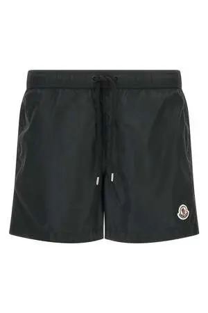 Moncler Logo Patch Swim Shorts - Black