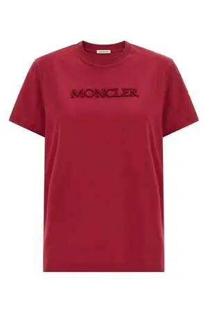Moncler Cotton T-shirt With Embroide Logo