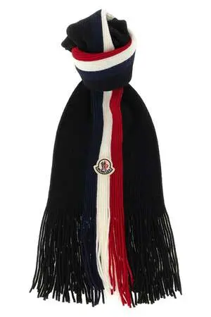 Moncler Tricolour Wool Scarf