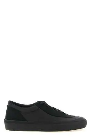 Stone Island Sneakers With Compass Logo Patch - Black