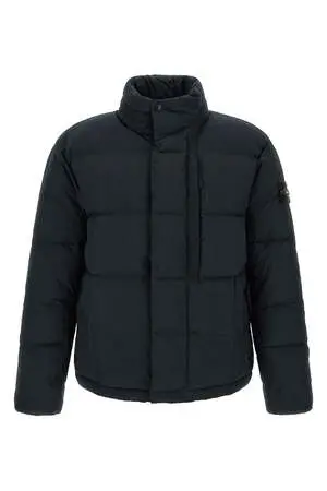 Stone Island Rds Down Padded Jacket With Compass Badge - Blue