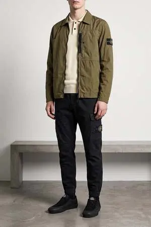Stone Island Polo Sweater With Compass Badge