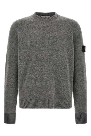 Stone Island Crewneck Sweater '5100050' With Compass Badge - Gray