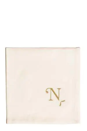 BITOSSI Napkin 'ricamo Lettera Oro - White