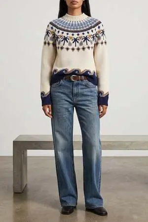 Alanui Virgin Wool Sweater With Jacquard Knit