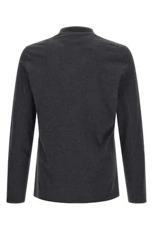 Brunello Cucinelli Pure Cotton Jersey Mock Neck T-shirt