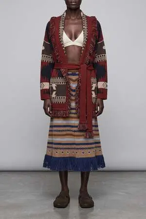 Alanui Jacquard Knit Midi Skirt