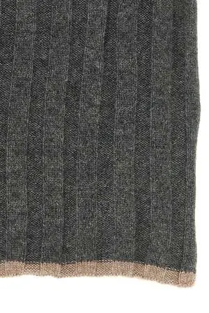 Brunello Cucinelli Ribbed Cashmere Knit Scarf
