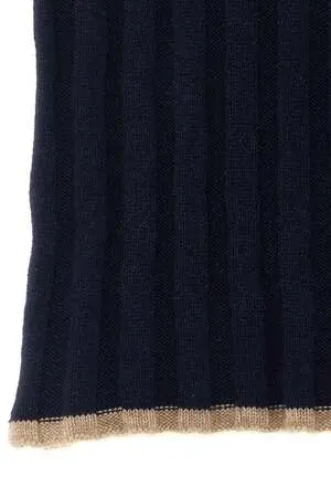 Brunello Cucinelli Ribbed Cashmere Knit Scarf