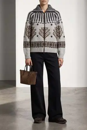 Brunello Cucinelli Color 'nordic Heritage' Cashmere Cardigan