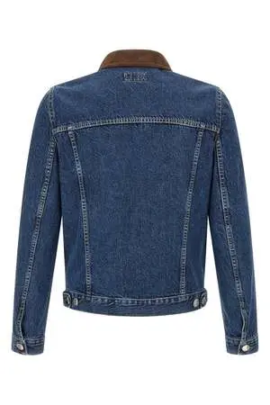 Brunello Cucinelli Denim And Suede Jacket
