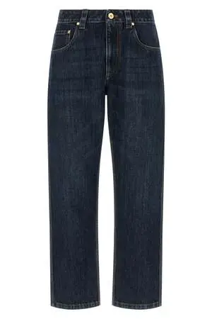 Brunello Cucinelli Jeans With Monile Detail - Blue