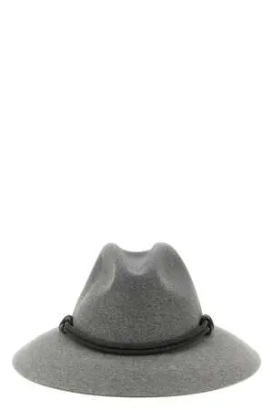 Brunello Cucinelli Felt Fedora Hat - Gray