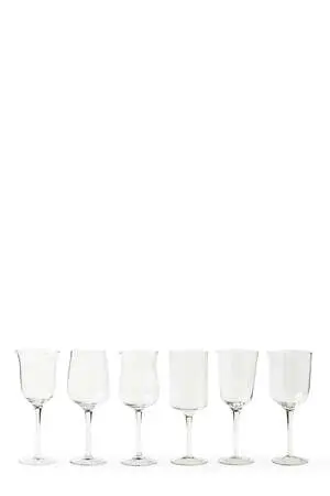BITOSSI Set Of 6 Assorted Wine Glasses - Transparent