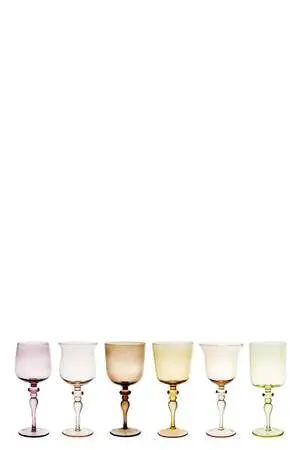 BITOSSI Set Of 6 'sculptural Stem' Goblets