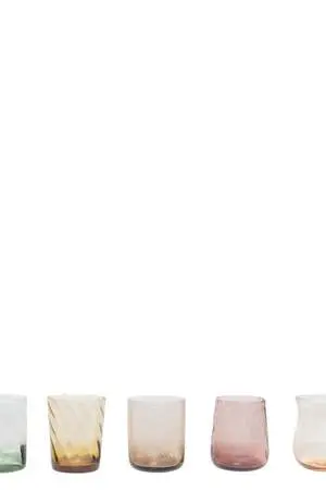 BITOSSI Set 6 Tumbler Diseguale Blown Glass
