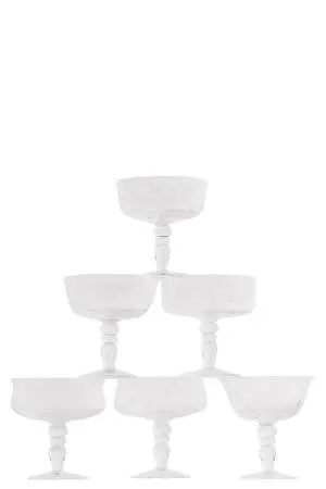 BITOSSI Set Of 6 'texture Trasparenti' Coupes