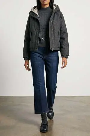 Brunello Cucinelli Down Jacket With Metal Snaps