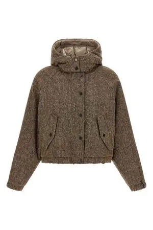 Brunello Cucinelli Donegal Tweed Down Jacket