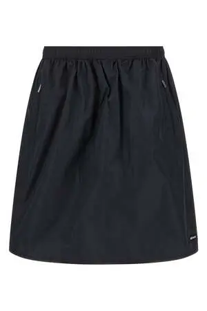 Miu Miu Navy Technical Silk Skirt - Blue