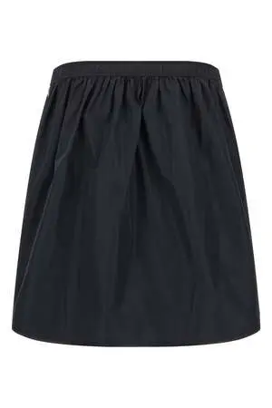 Miu Miu Navy Technical Silk Skirt